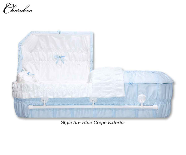 Style 35 - Octagon Crepe - Cherokee Child Caskets & Supplies